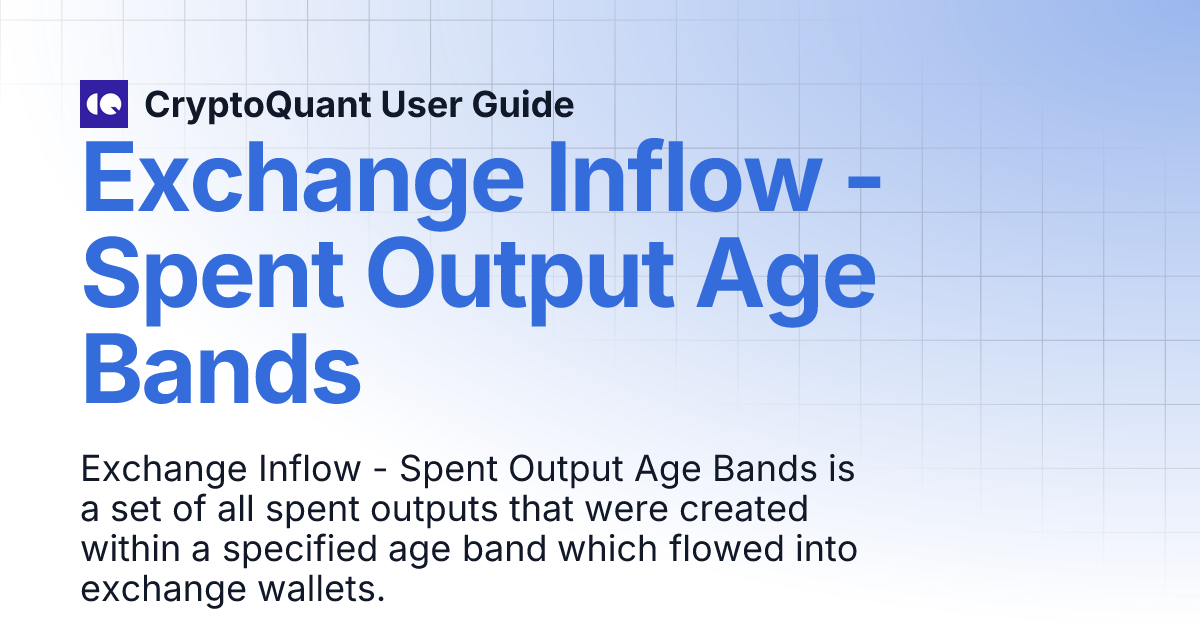Exchange Inflow - Spent Output Age Bands | CryptoQuant User Guide