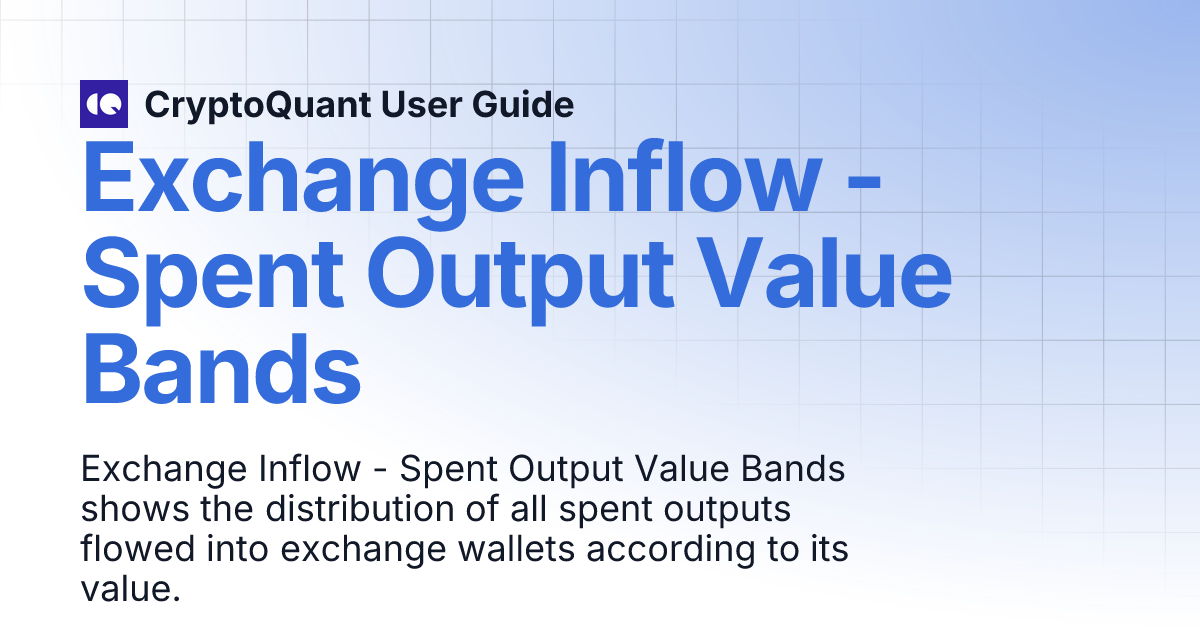 Exchange Inflow - Spent Output Value Bands | CryptoQuant User Guide